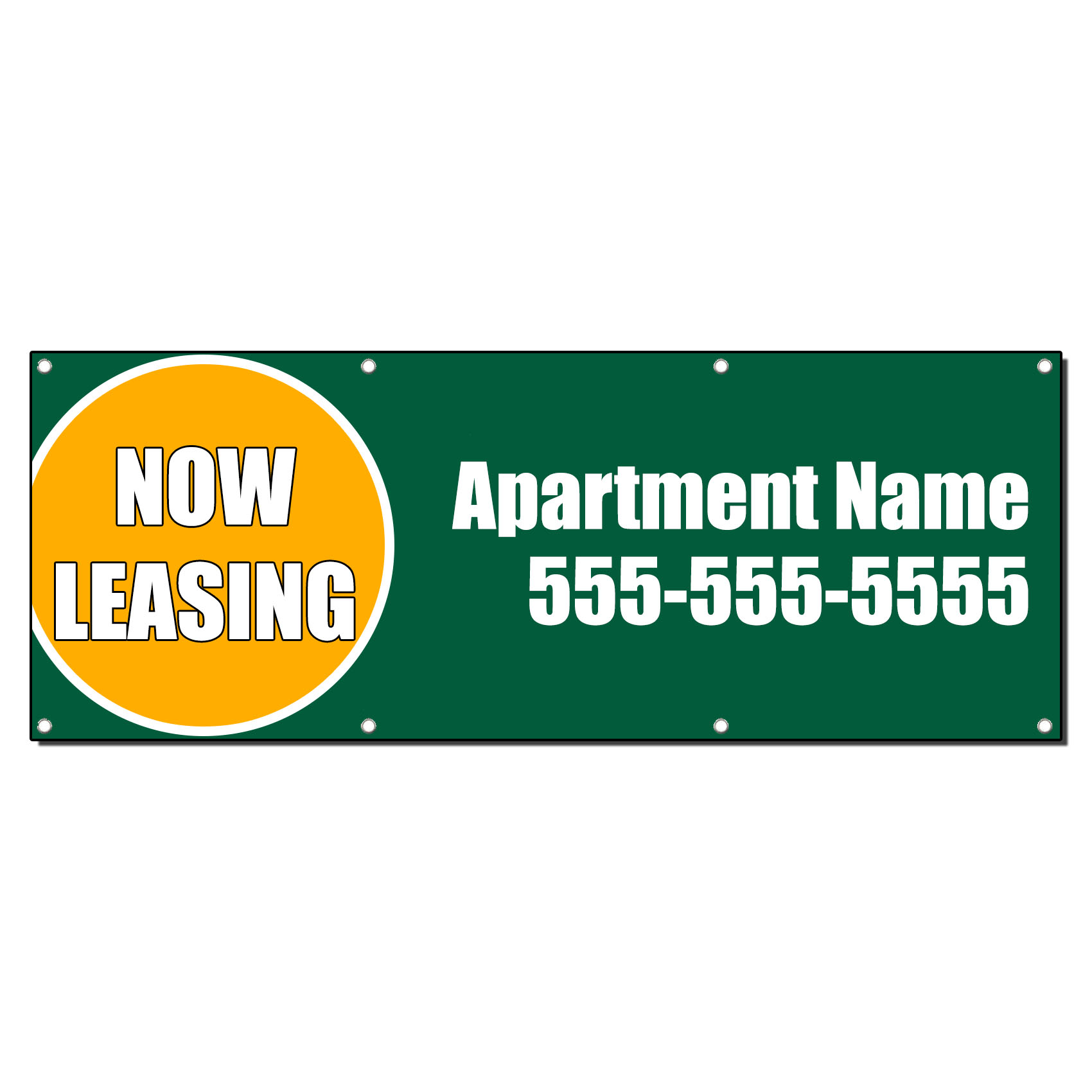 Now Leasing Apartment Custom Personalized Banner Sign 4' x 8' w 8 ...