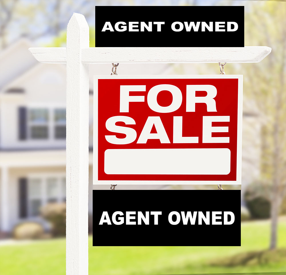 Agent Owned Black METAL ALUMINUM Real Estate Rider Sign - 1 or 2 Side ...