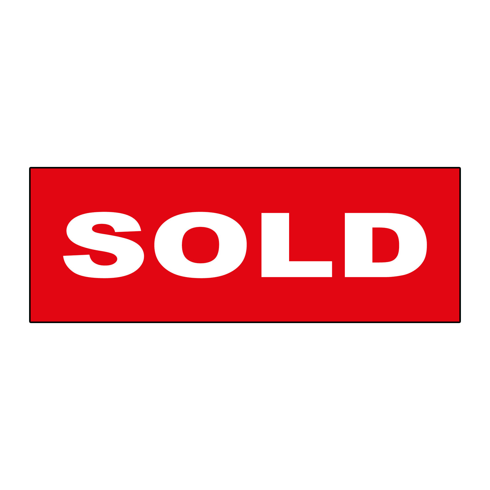 Sold Red Durable METAL ALUMINUM Real Estate Rider Sign - 1 or 2 Side Print