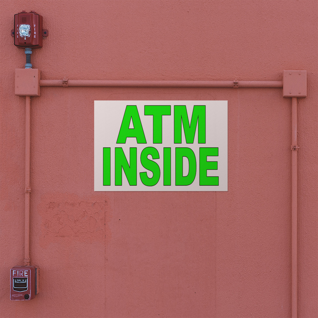 Decal Stickers Atm Inside Vinyl Store Sign Label Business | eBay