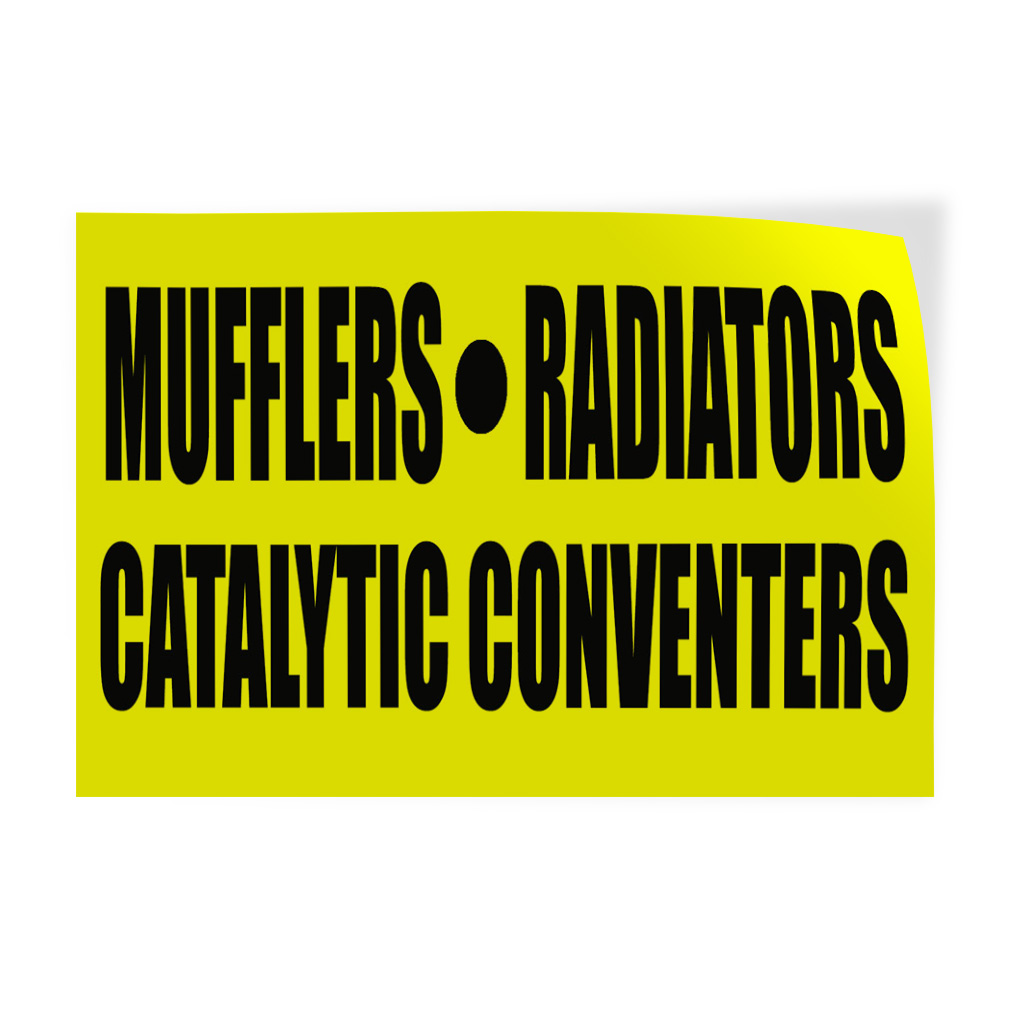 Decal Stickers Mufflers Radiators Catalytic Converters Vinyl Store Sign ...
