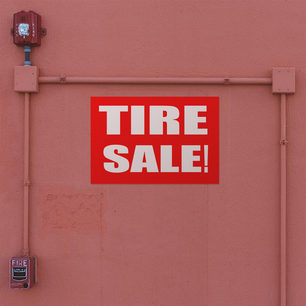 Decal Stickers Tire Sale! Business Vinyl Store Sign Label Automotive | eBay