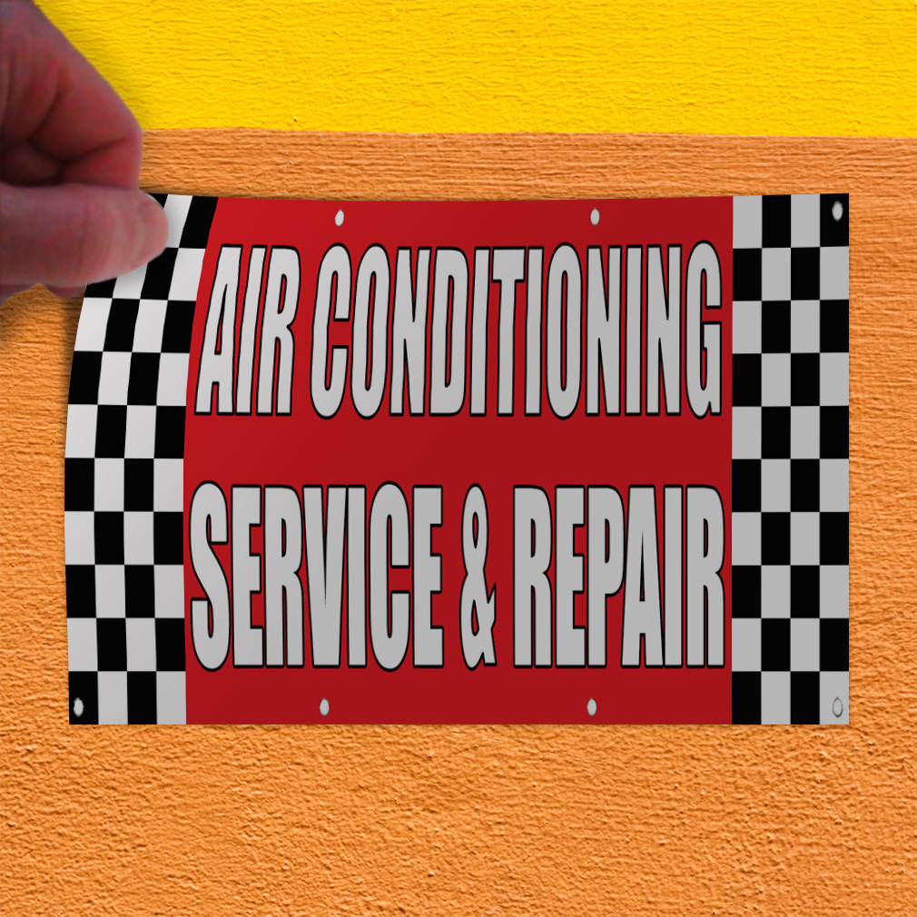 Decal Stickers Air Conditioning Service & Repair Body Shop Store Sign ...