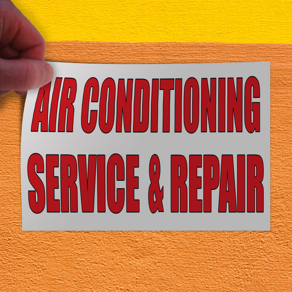 Decal Stickers Air Conditioning Service & Repair Body Shop Store Sign ...
