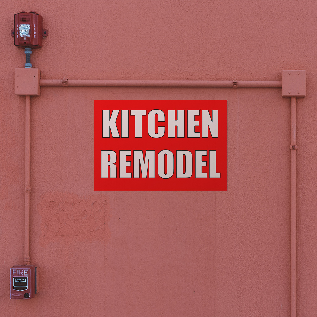 Decal Stickers Kitchen Remodel Red Home Remodeling Vinyl Store Sign ...