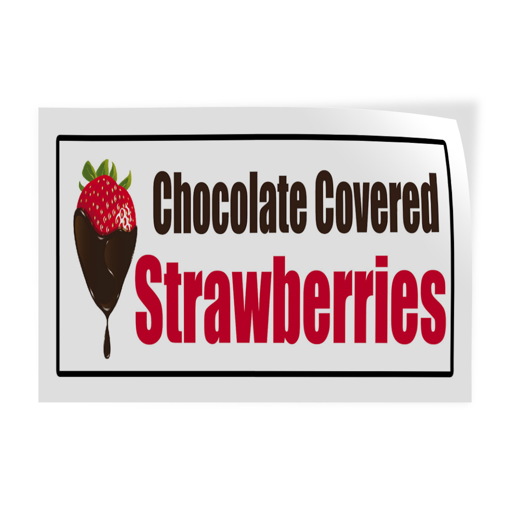 Decal Stickers Chocolate Covered Strawberriess Food Fair Vinyl Store ...