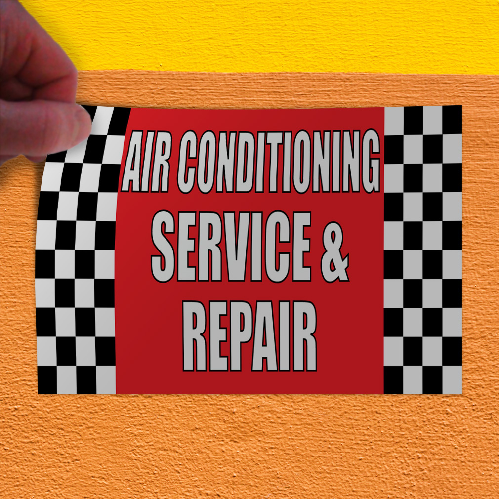 Decal Stickers Air Conditioning Service & Repair Body Shop Store Sign ...