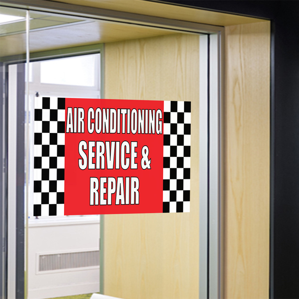Decal Stickers Air Conditioning Service & Repair Body Shop Store Sign ...