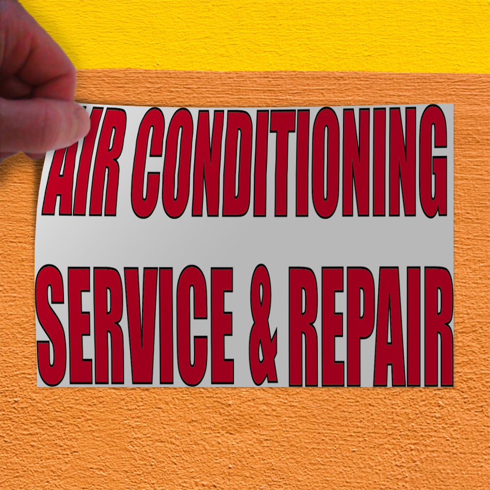 Decal Stickers Air Conditioning Service & Repair Body Shop Store Sign ...