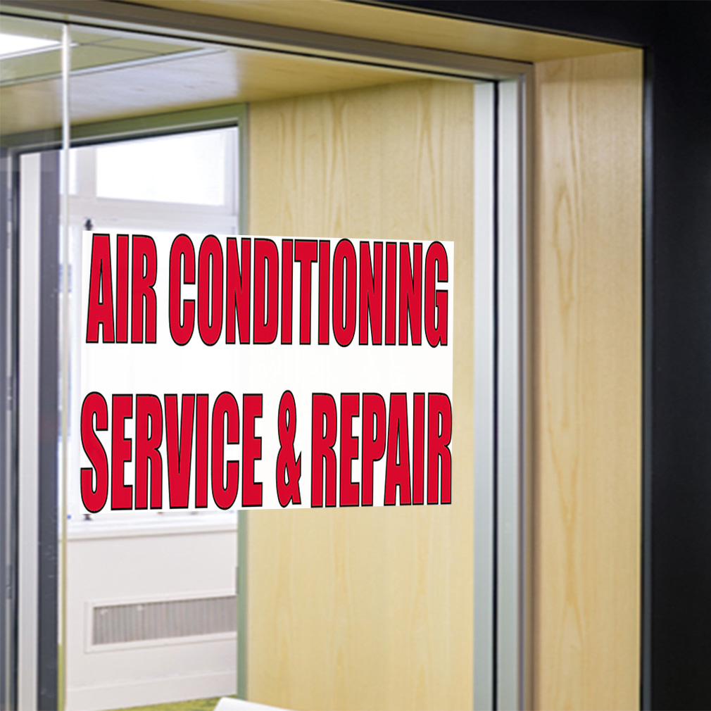 Decal Stickers Air Conditioning Service & Repair Body Shop Store Sign ...