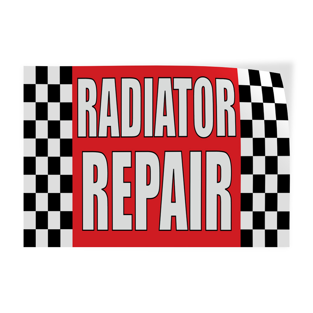 Decal Stickers Radiator Repair Auto Body Shop Car Vinyl Store Sign ...