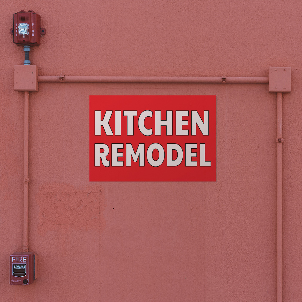 Decal Stickers Kitchen Remodel Red Home Remodeling Vinyl Store Sign ...