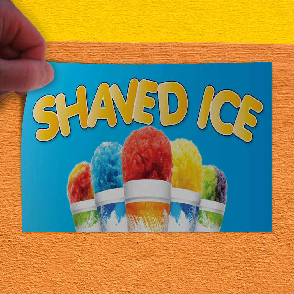 Decal Stickers Shaved Ice Outdoor Advertising Printing Vinyl Store Sign ...