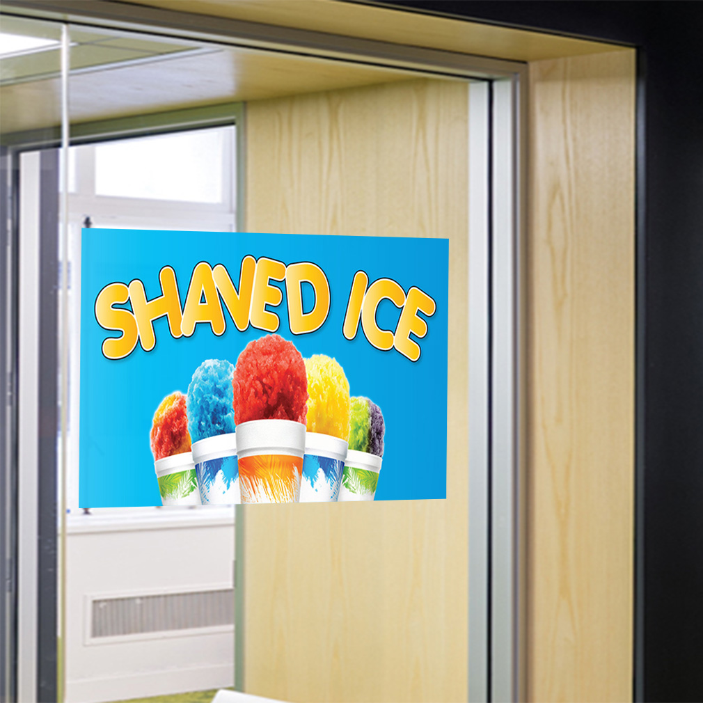 Decal Stickers Shaved Ice Outdoor Advertising Printing Vinyl Store Sign ...