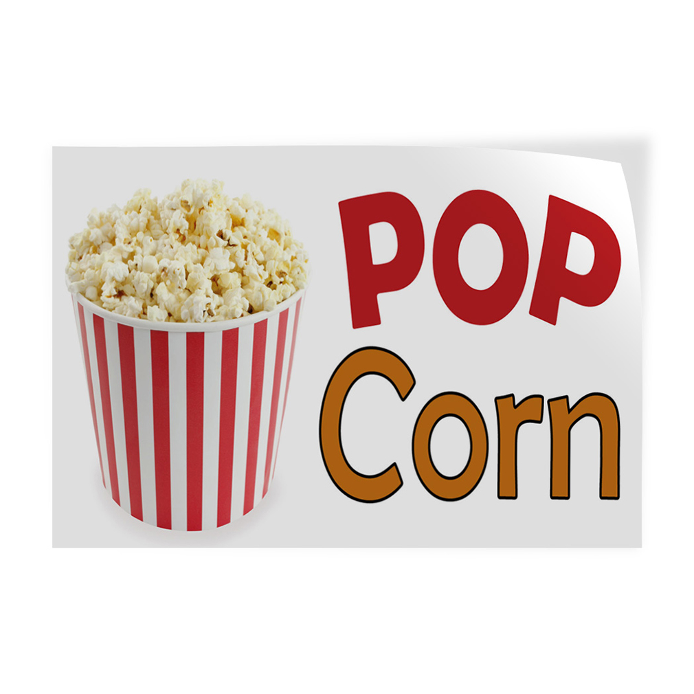 Decal Stickers Pop Corn Outdoor Advertising Printing Vinyl Store Sign ...