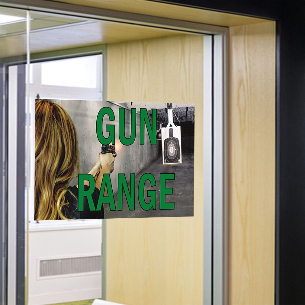 Decal Stickers Gun Range Red Vinyl Store Sign Label Industrial & Craft ...