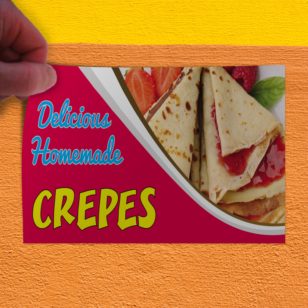 Decal Stickers Delicious Homemade Crepes Blue Red Food Bar Restaurant ...