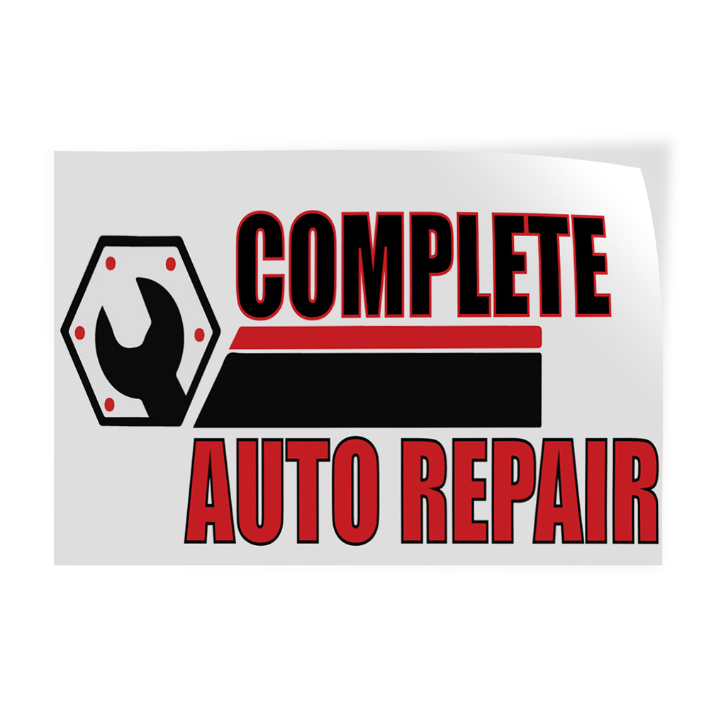 Decal Stickers Complete Auto Repair Advertising Printing Vinyl Store ...
