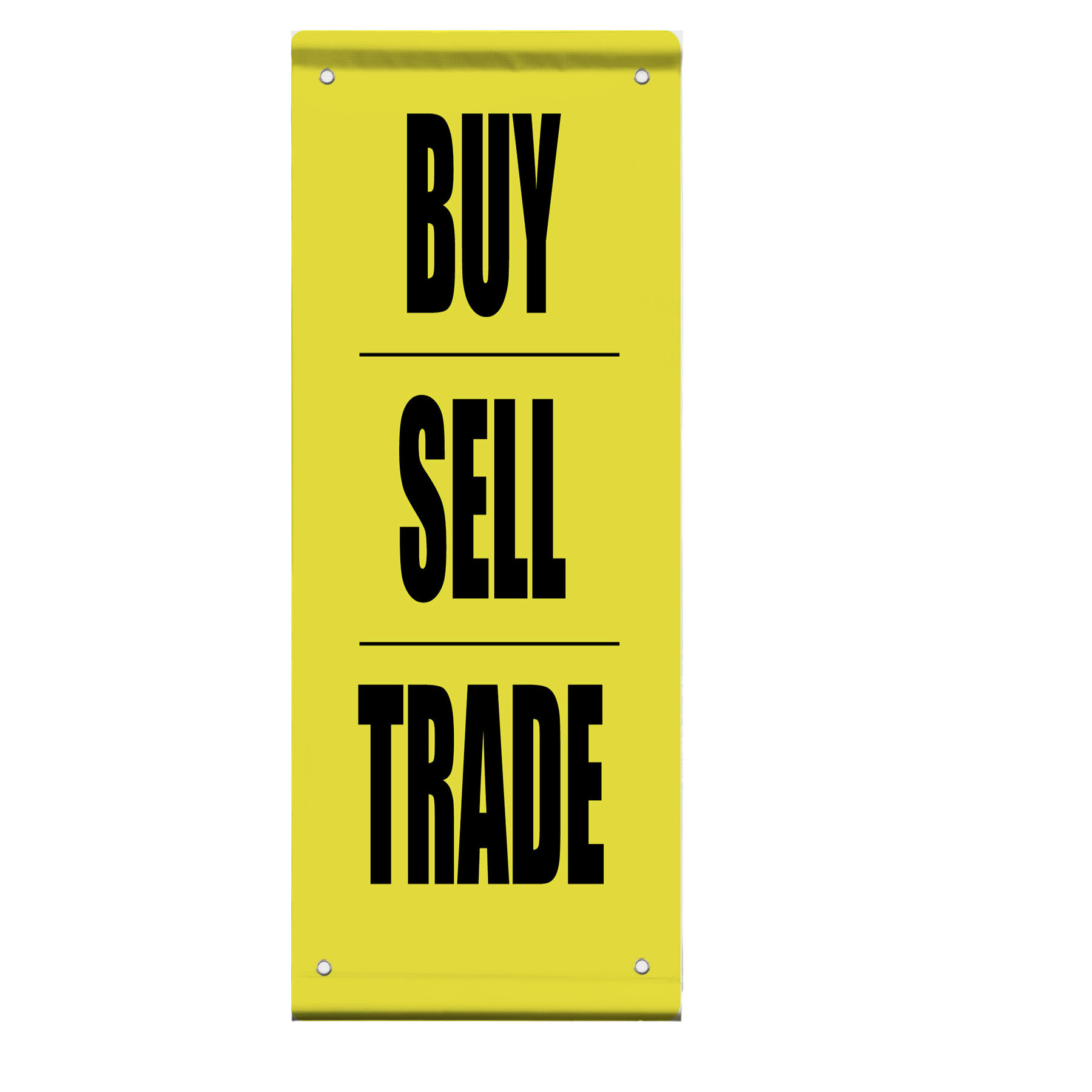 Buy Sell Trade Yellow & Red Promotion Business Double Sided Pole Banner ...