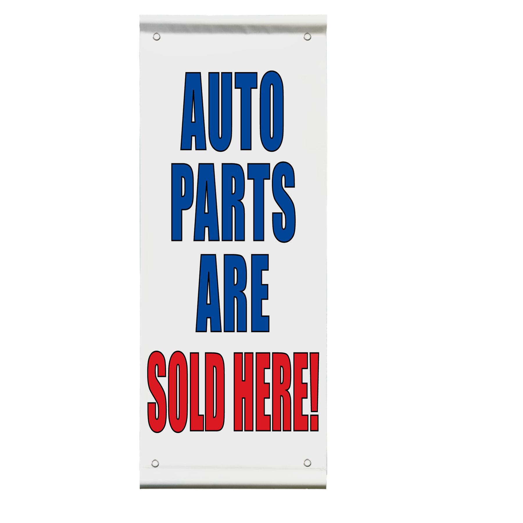 Auto Parts Are Sold Here! Auto Car Double Sided Vertical Pole Banner ...